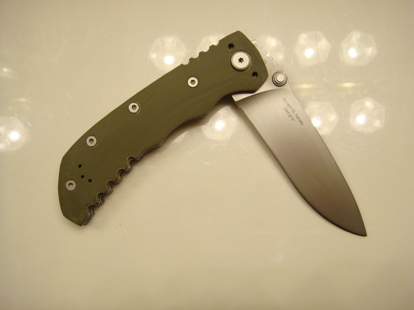 Will Moon Custom Knives: New Knife Completion: Lone Wolf T2 in OD Green G10