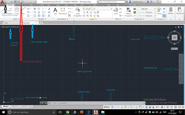 Chapter 1 : AutoCAD user interface