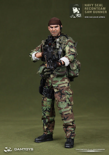 Preview DAM Toys 1/6 scale US Navy SEAL Recon team SAW Gunner 12 ...