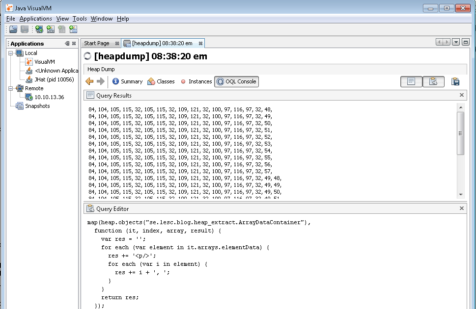 Lennart Schedin: How to extract data from a Java heap dump
