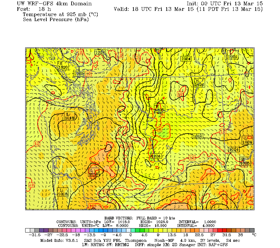 Cliff Mass Weather Blog: Hot Cascade Foothills