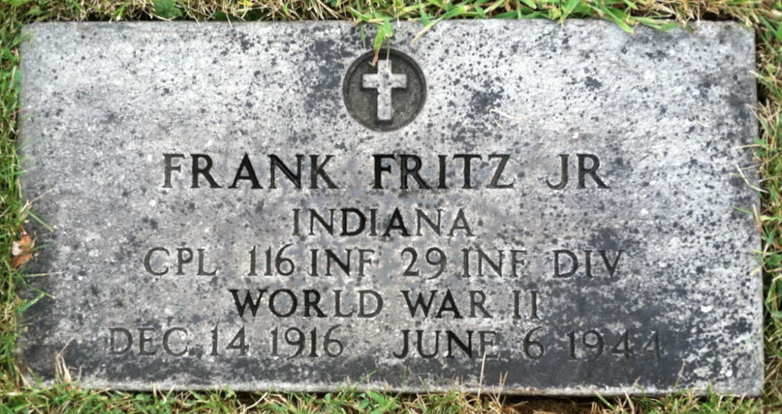 116th Infantry Regiment Roll of Honor: CPL Frank Fritz Jr
