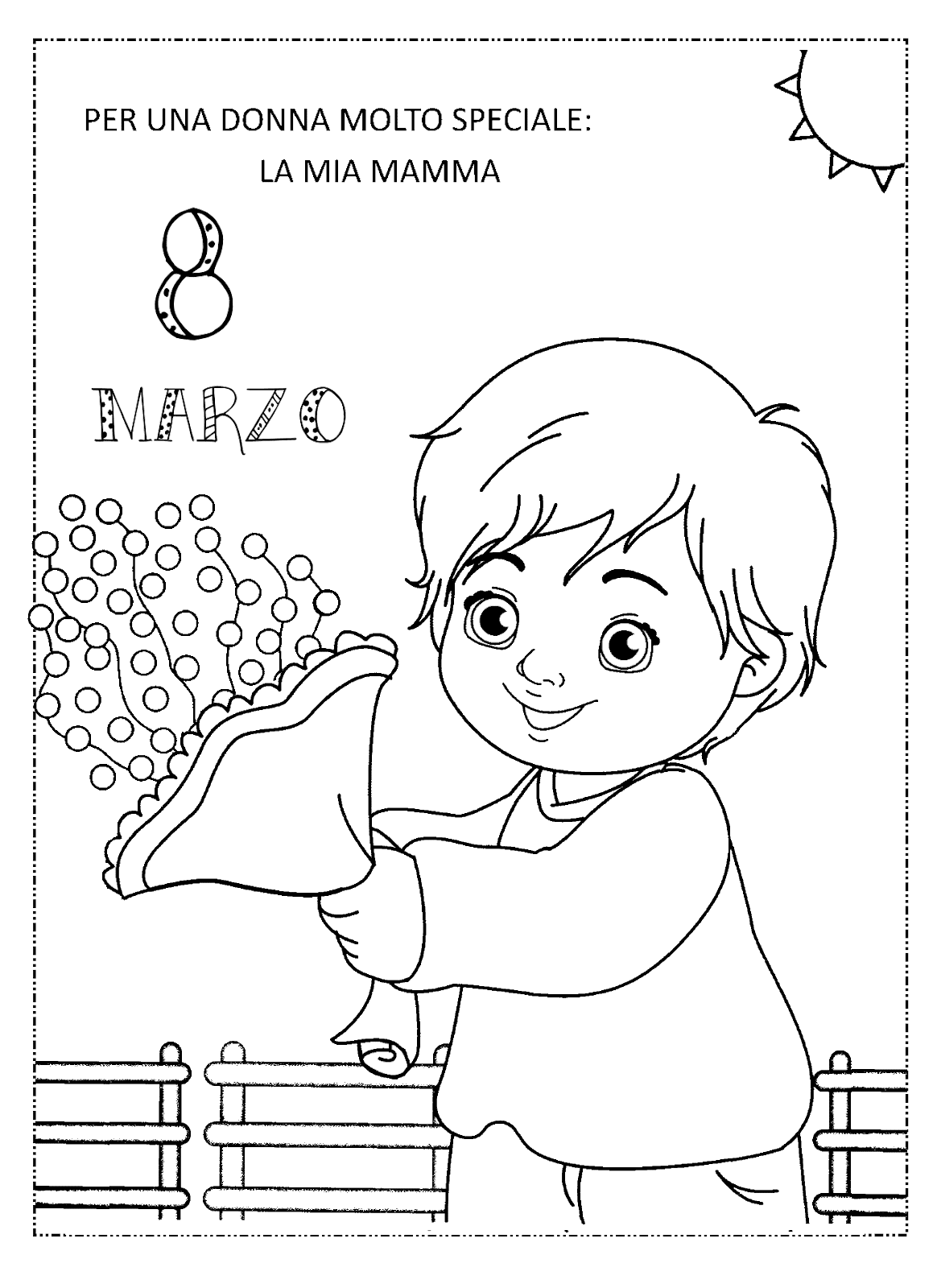 La maestra Linda: 8 Marzo da colorare