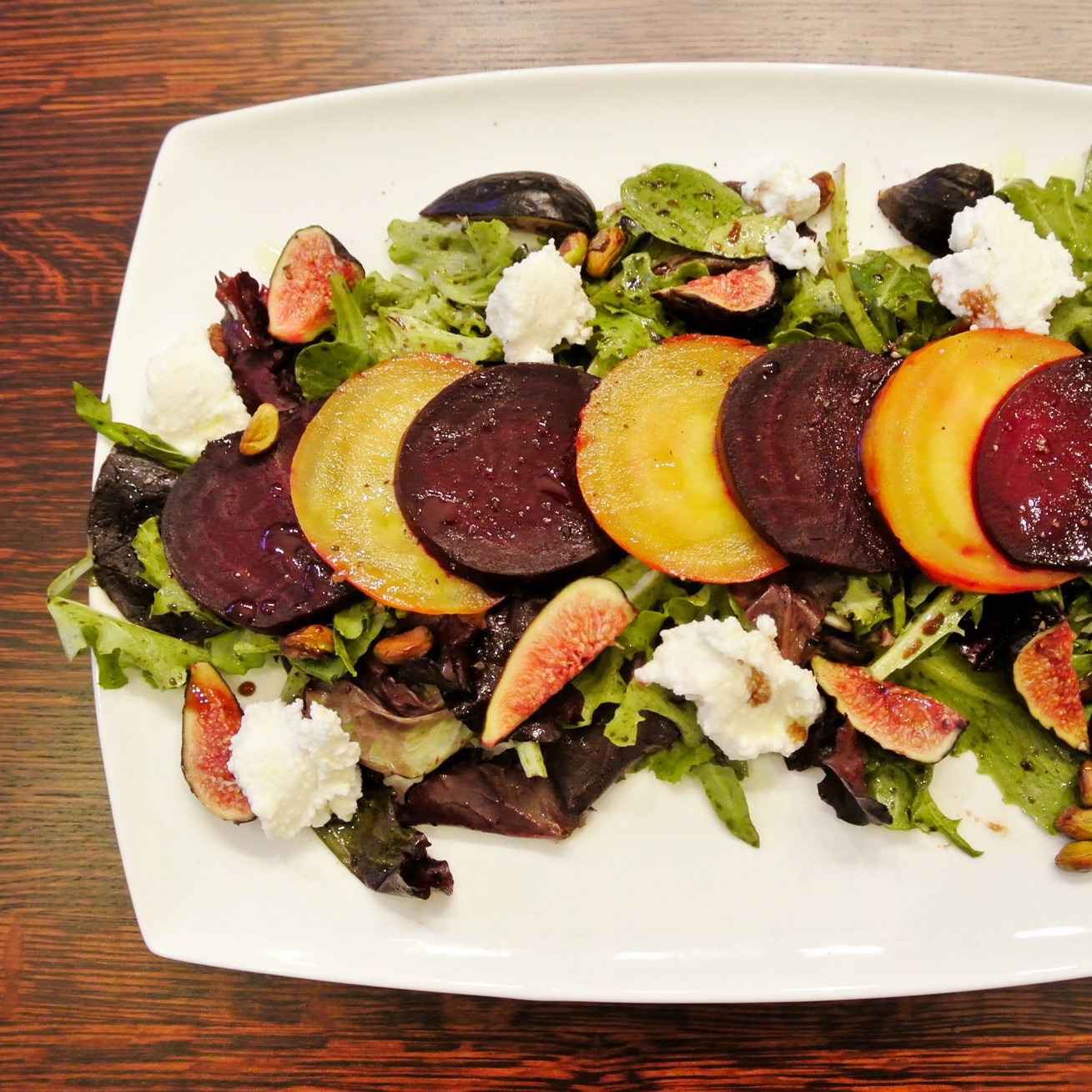 Ginger Rose: Roasted Beet Salad with Figs & Ricotta
