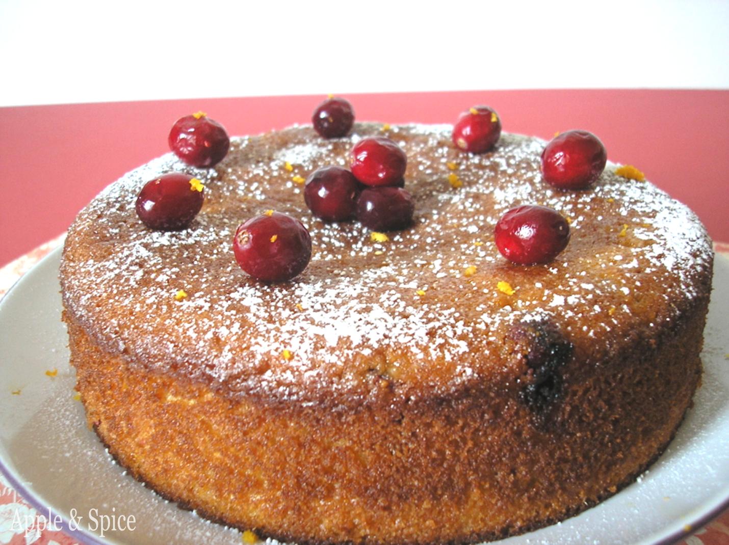 Apple & Spice: Whole Clementine, Cranberry & Almond Cake