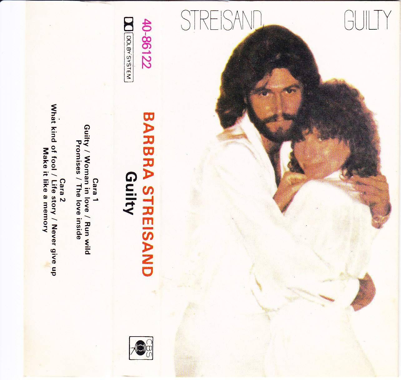 Carátulas de cassettes musicales: Barbra Streisand - GUILTY