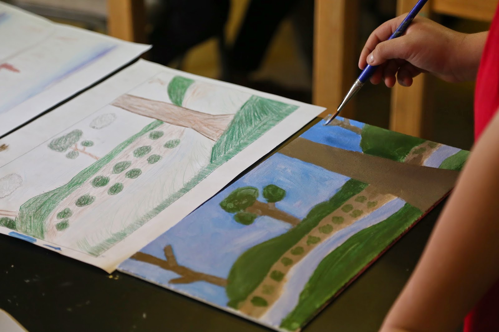 Grauer Art: Landscape painting, 7th Grade Art
