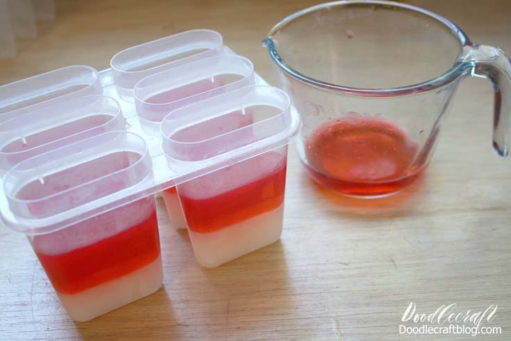 Homemade Tiger's Blood Popsicles with Torani