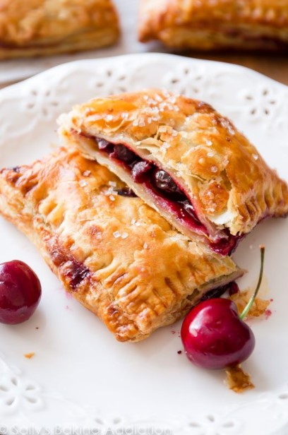 Cherry Puff Pastry Pies - Recipes Cottage