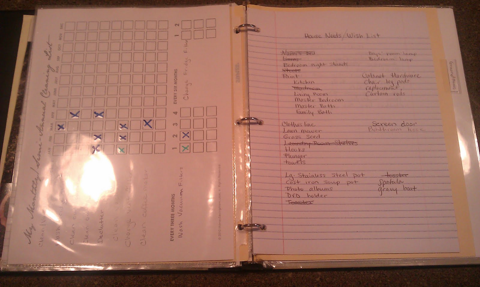 a simple heart for home: My Simple Household Notebook