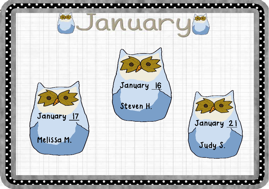 Creations by Mrs. Mouse: Birthday Posters - Owl Theme