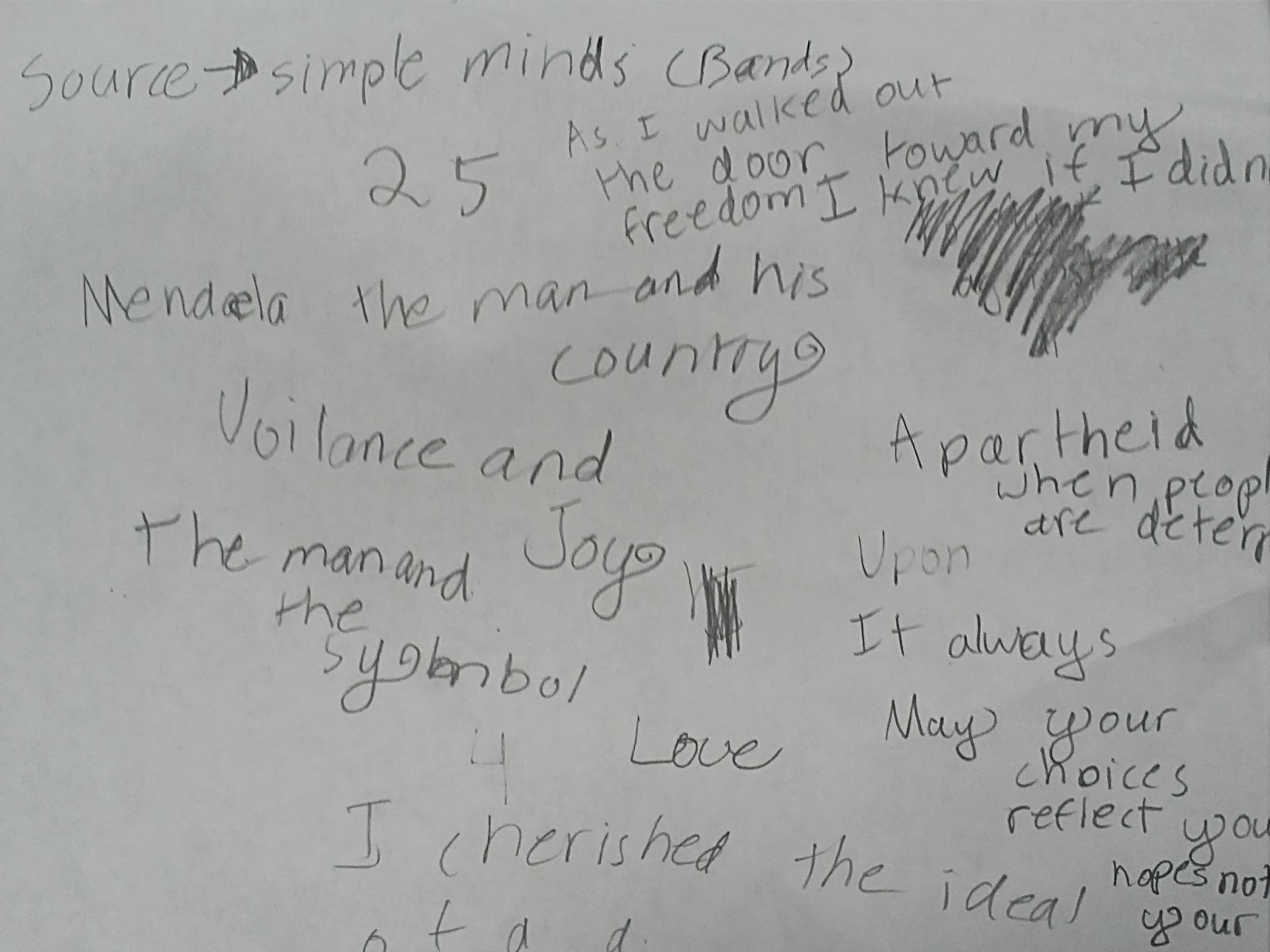Krueger Connection-Grade 5: 6 Word Memoir Poems~Honoring Nelson Mandela