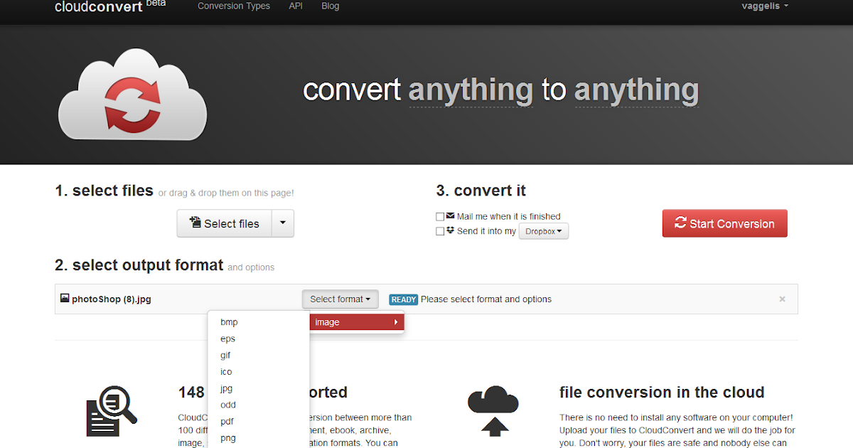 Τα καλύτερα δωρεάν προγράμματα: CloudConvert : Οnline υπηρεσία ...