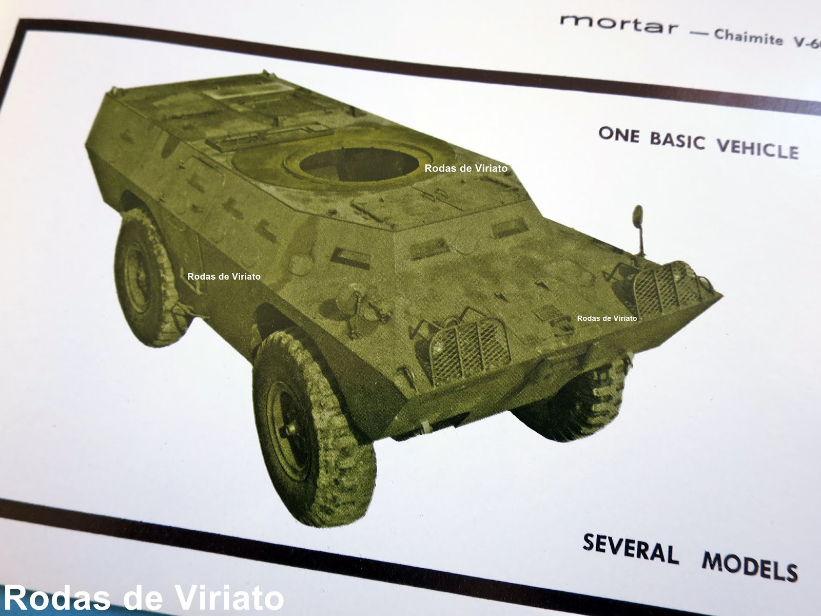 Folheto do blindado Chaimite de 1976
