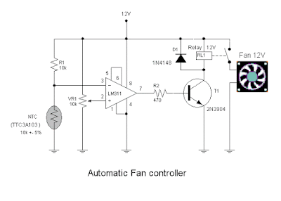 Automatic fan controller Circuit Diagram