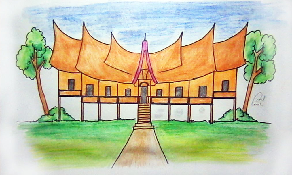Z DRAWING: Menggambar Rumah Adat Gadang