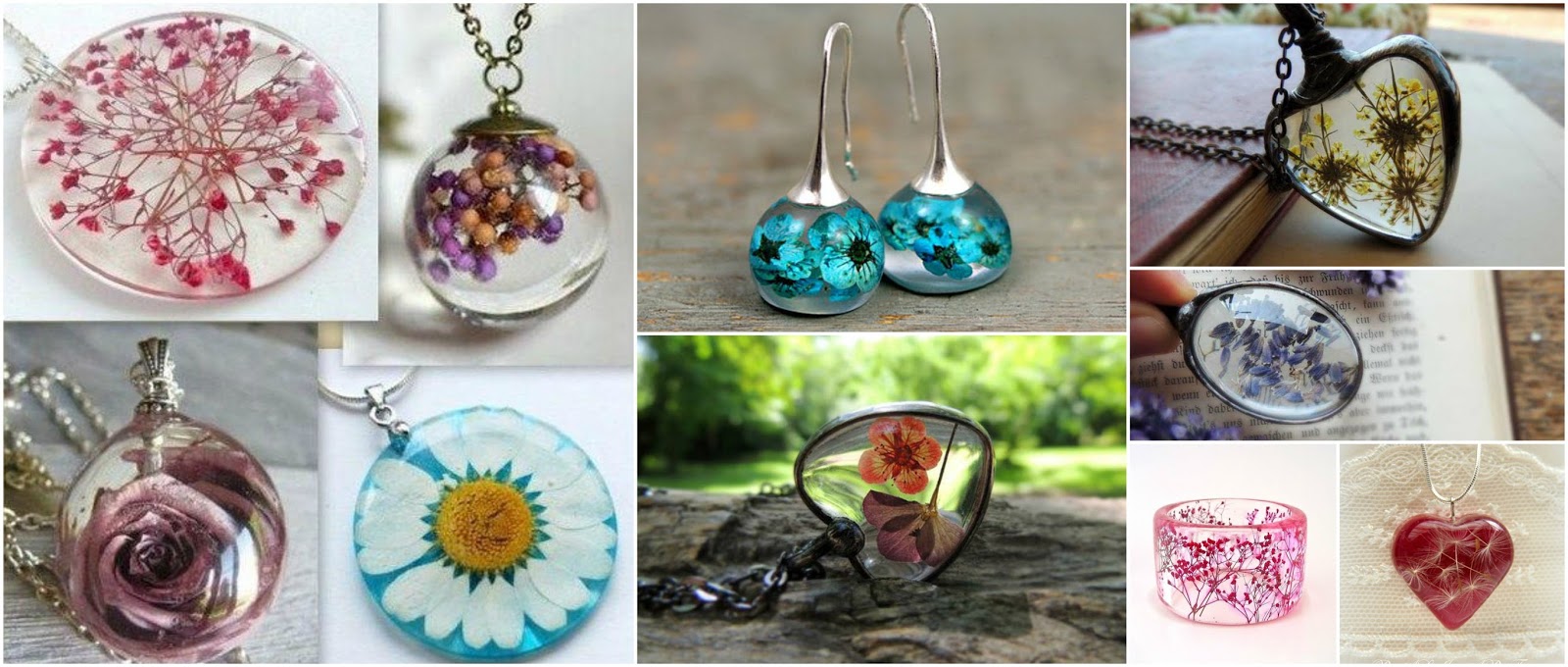 Aprende cómo encapsular flores deshidratadas y hacer joyería ~ Haz ...