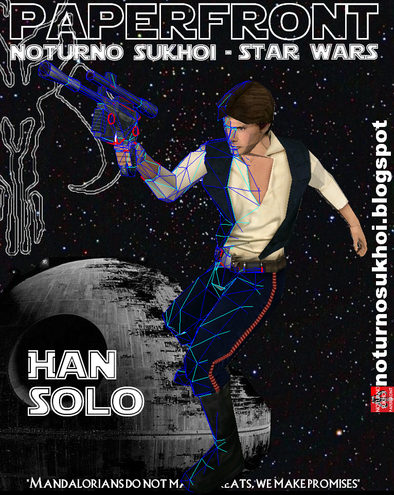 Noturno Sukhoi: Star Wars Han Solo_Papercraft