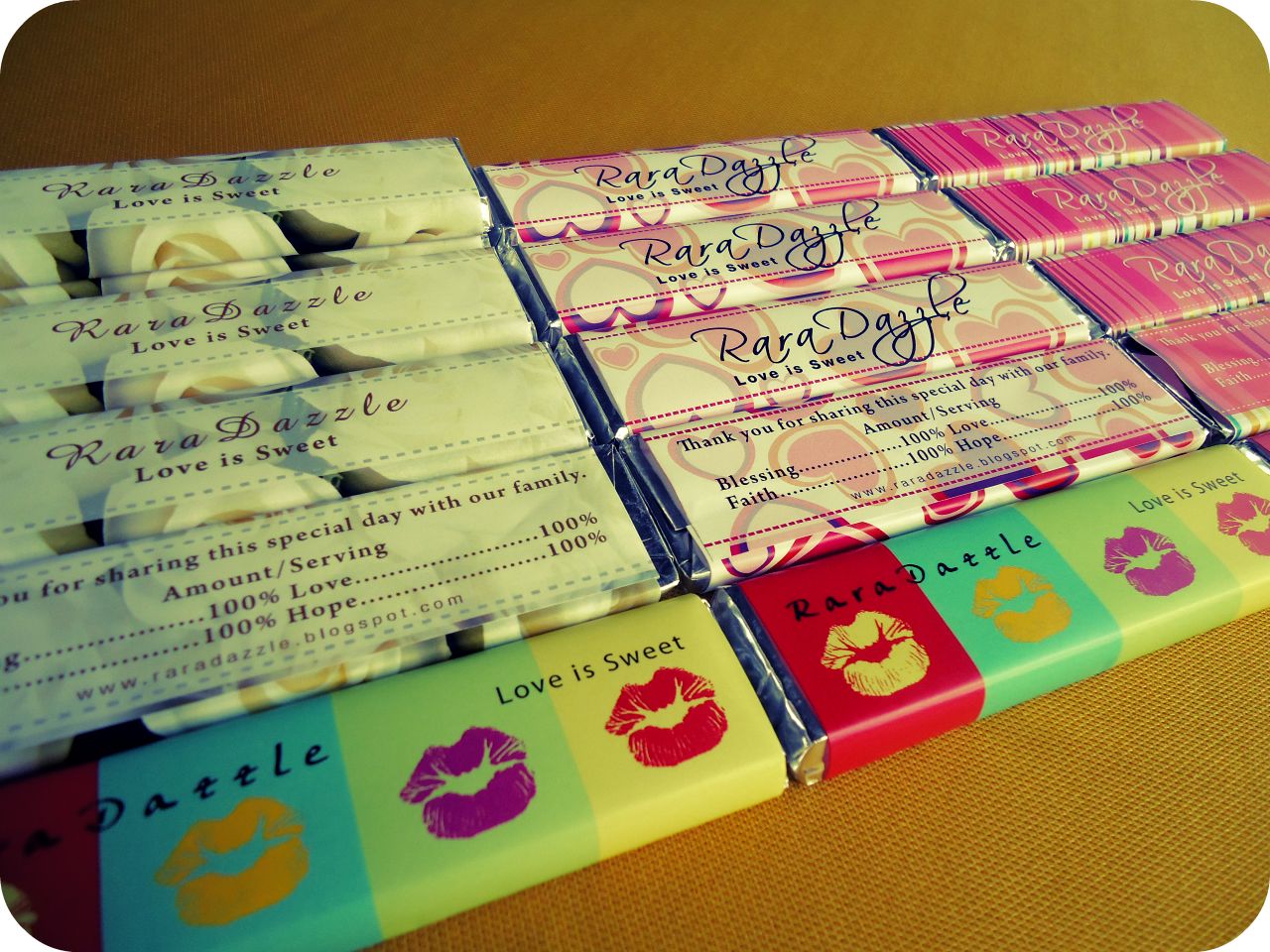 RARA DAZZLE: CHOCOLATE BAR WITH PERSONALIZED WRAPPER