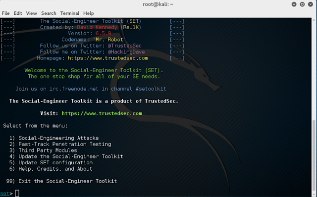 The Social Engineer Toolkit | Kali Linux - Penetration Testeing Geek
