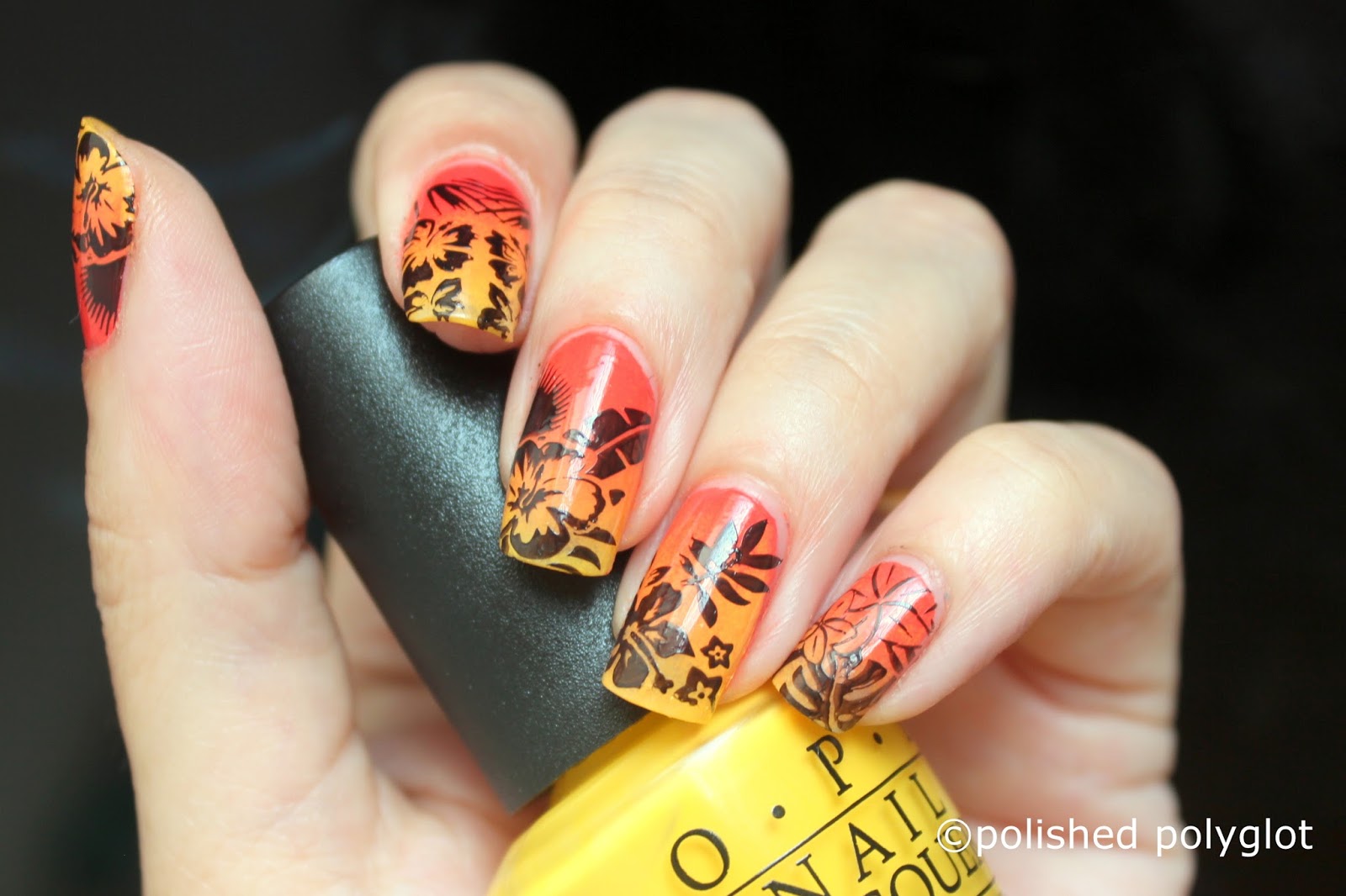 Nail Art │ My signature style Stamping over gradient using Born Pretty ...