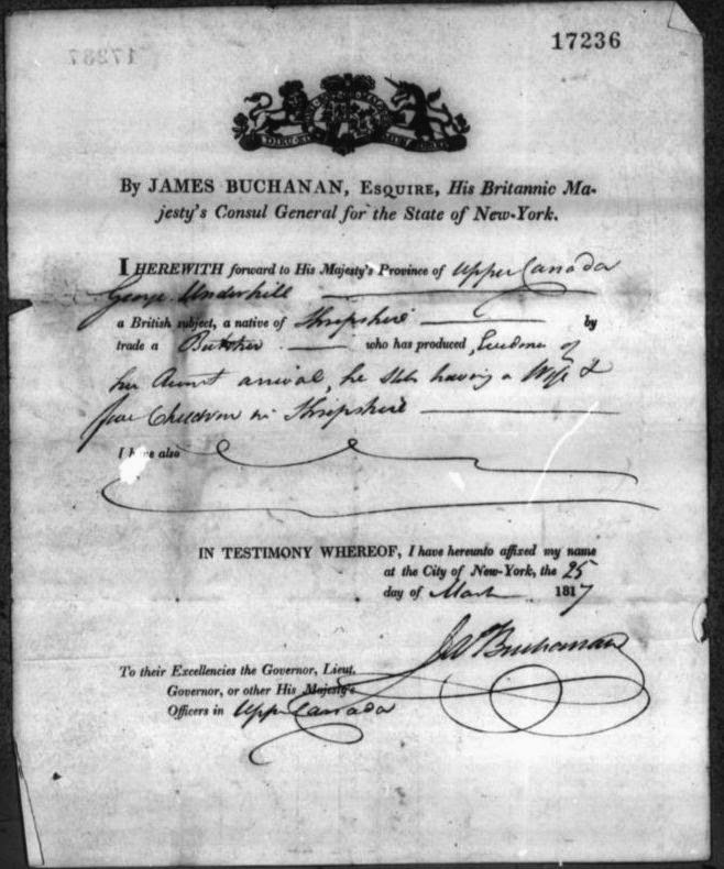 Olive Tree Genealogy Blog: Immigrants to Upper Canada via New York 1817 ...