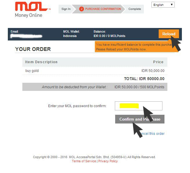 Tutorial Topup via mol point indonesia ~ Kami Senang Itu