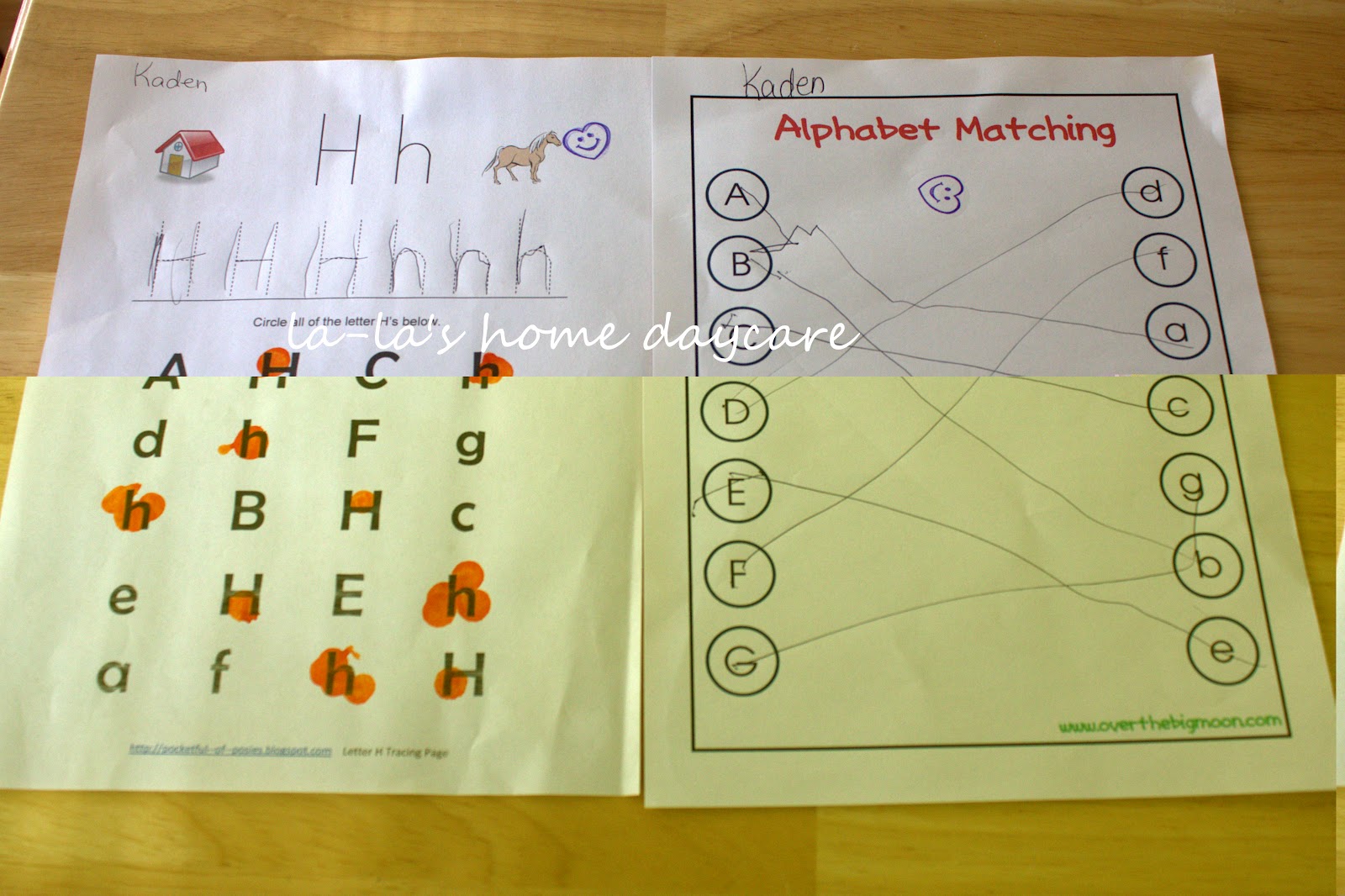 La-La's Home Daycare: Letter Hh Week | Hearts