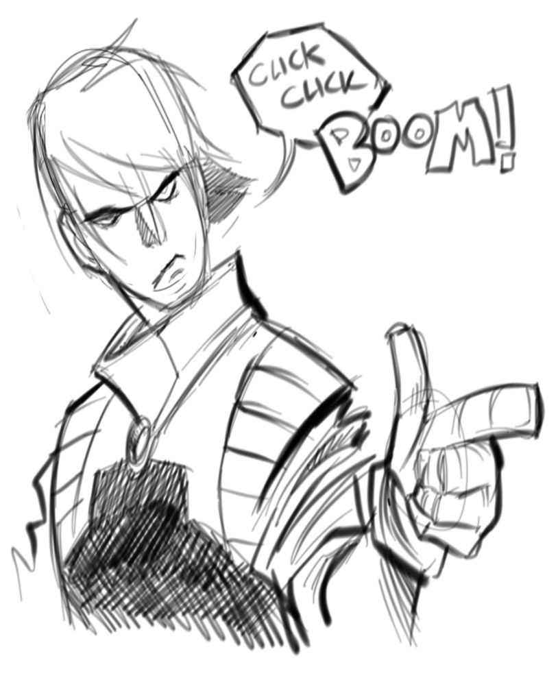 Inktober 16 - Click Click Boom | EryckWebbGraphics