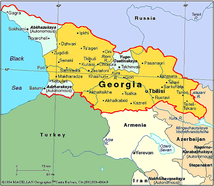Mapa Mundi: Mapa da Georgia