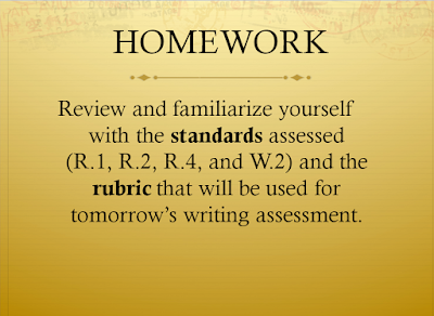 11th Grade Homework: Writing Prep: HW