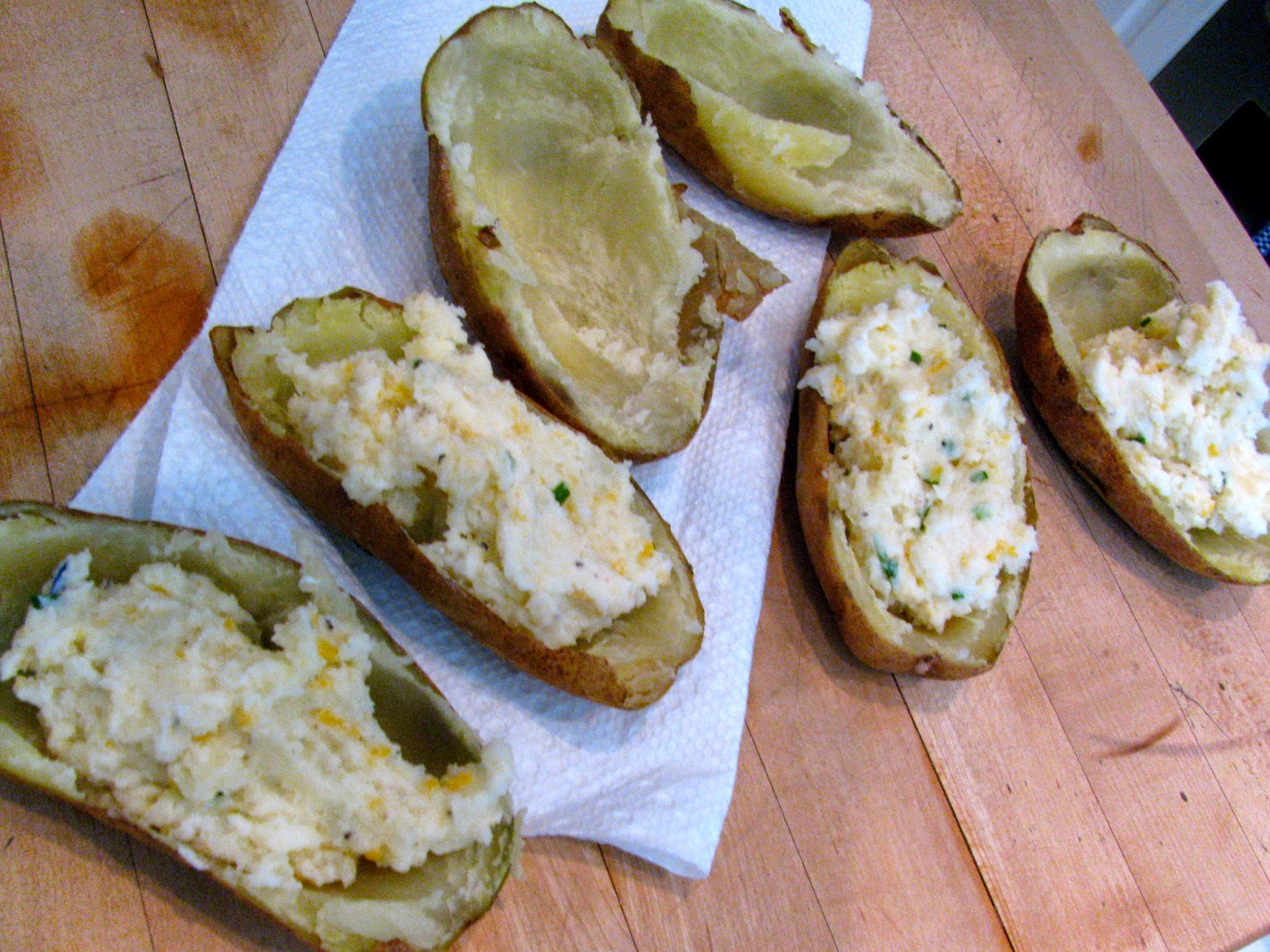 Rita's Recipes: Potato Boats ~Twice Baked Potatoes
