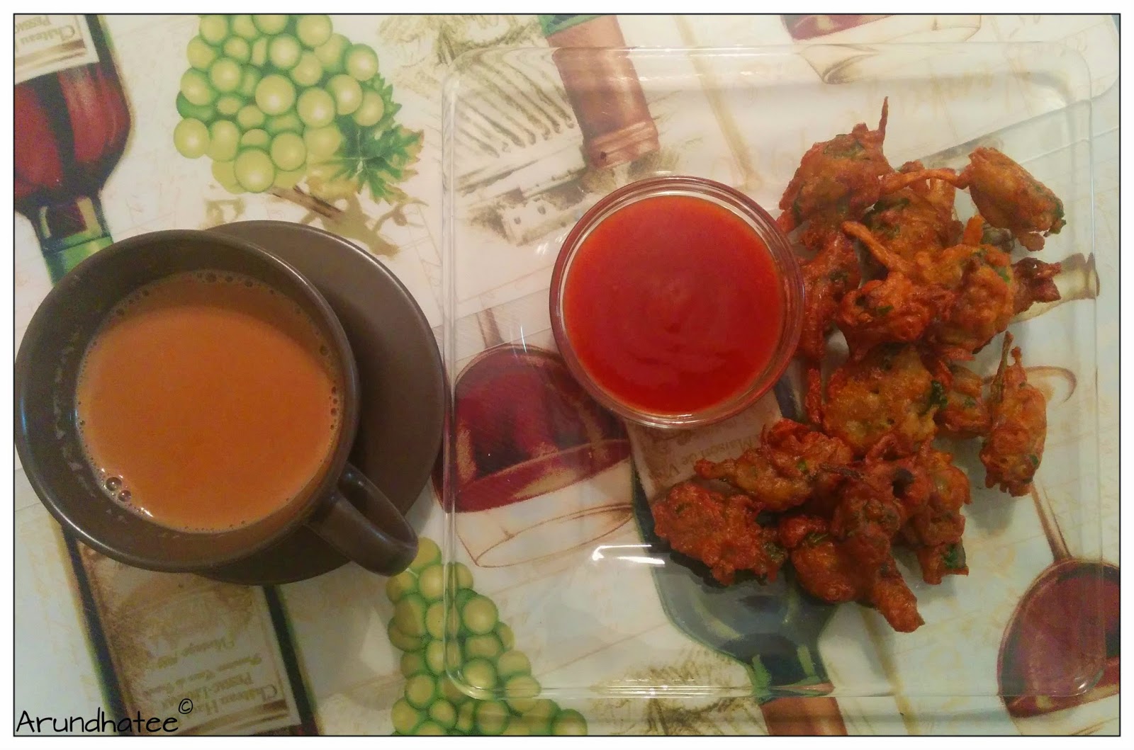 Discovering me: Chai with Pakora and a few drops of rain!!