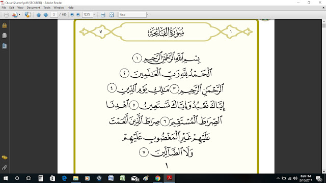 Karachi: Quran Shareef - Download in PDF