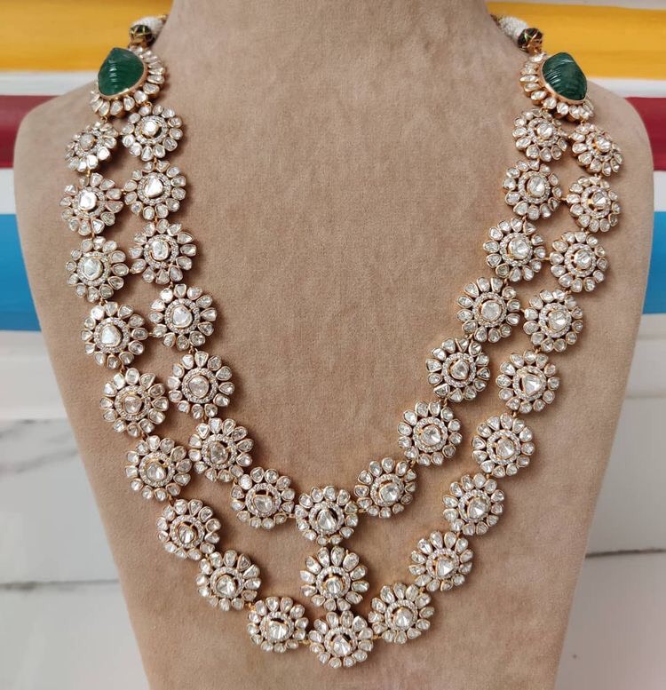 Closed Setting Diamond and Polki Sets by SVTM - Jewellery Designs