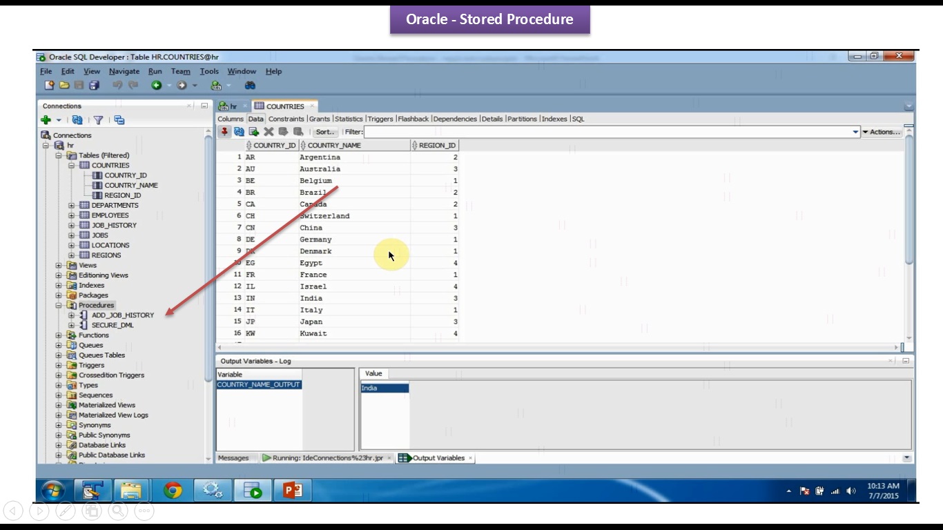 Java Ee Oracle Stored Procedure With Input And Output Parameters
