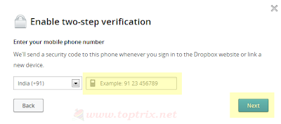 How to Enable 2 Step Verification For Dropbox | TopTrix