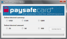 Paysafecard codes using generator - lsaar