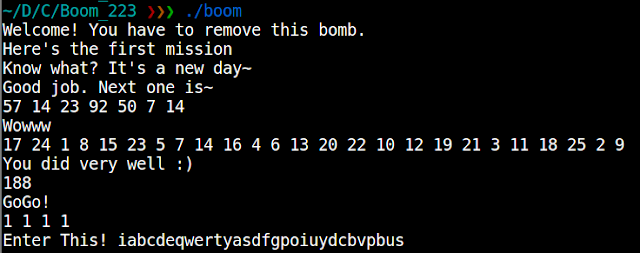 r00tus3r: Codegate CTF 2018 Preliminary - Boom