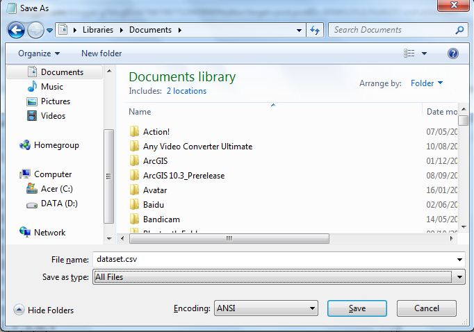 Tutorial Ambil data sampai save data ke format .csv