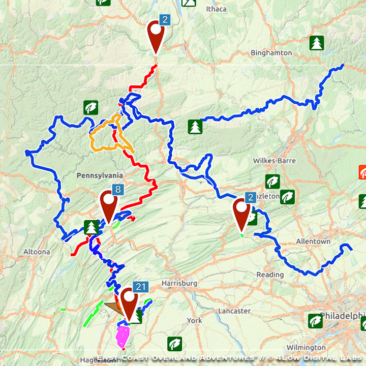 Resuming work on the “One Lap of Michaux” – East Coast Overland Adventures