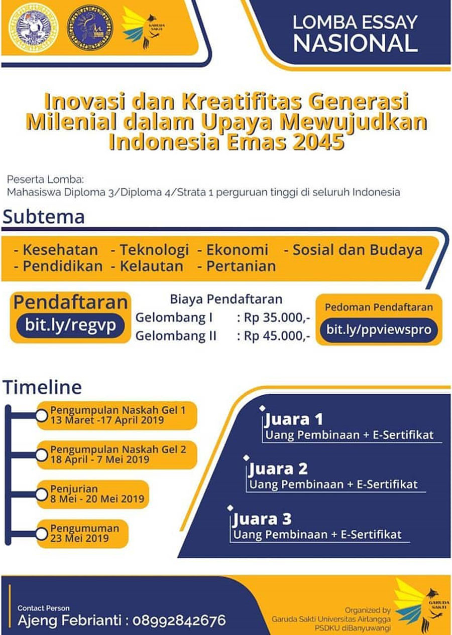Lomba Essay 2019 Mahasiswa Gratis - faireporstwenpers’s blog