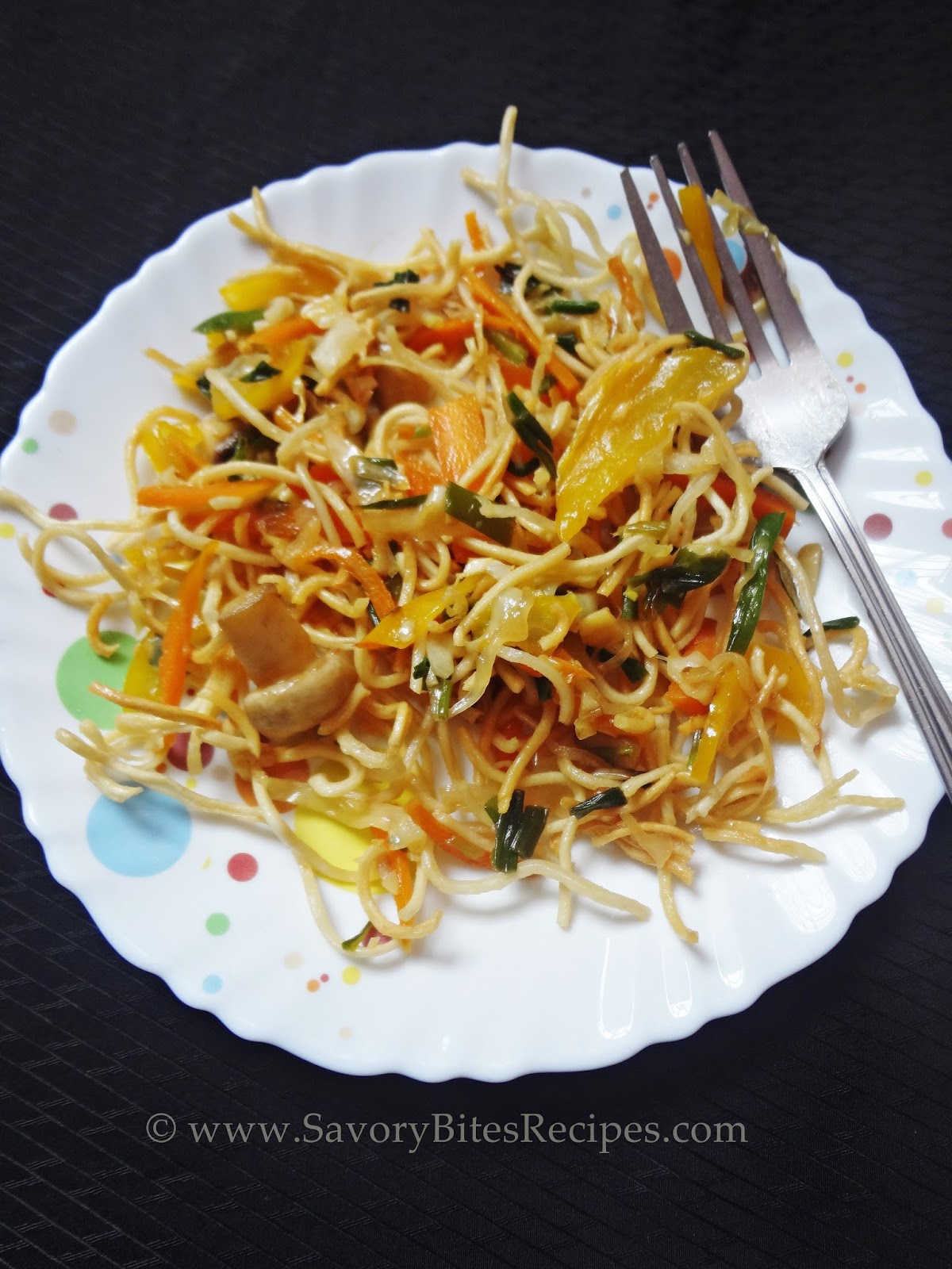 Crispy Burnt Garlic Veggie Noodles | Savory Bites Recipes - A Food Blog ...