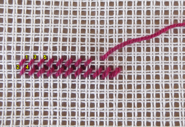 Textile Arts Now: Contintental stitch