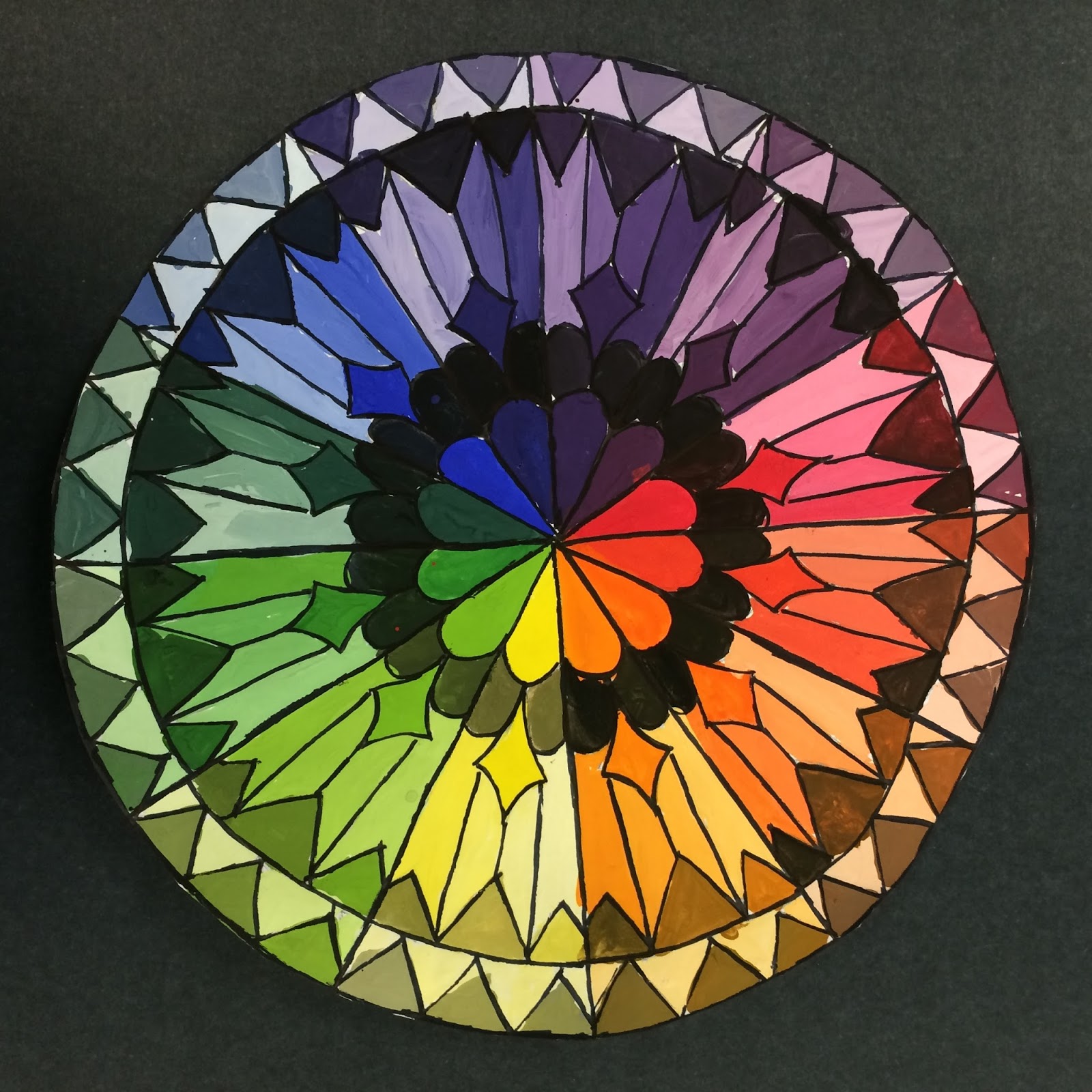 Mrs. Wille's Art Room: Advanced Art color wheel kaleidoscopes