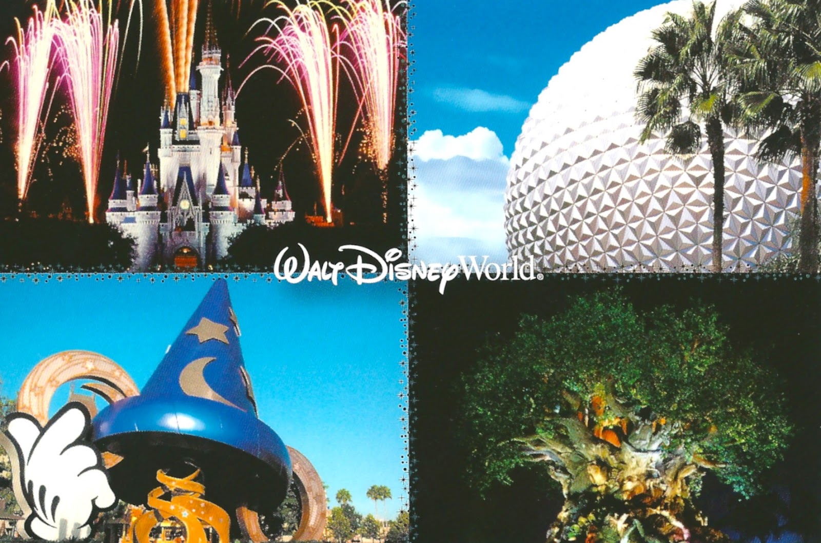 My Favorite Disney Postcards: Walt Disney World, All Four Parks