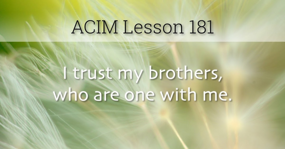 Miracle Life: ACIM Workbook Lesson 181