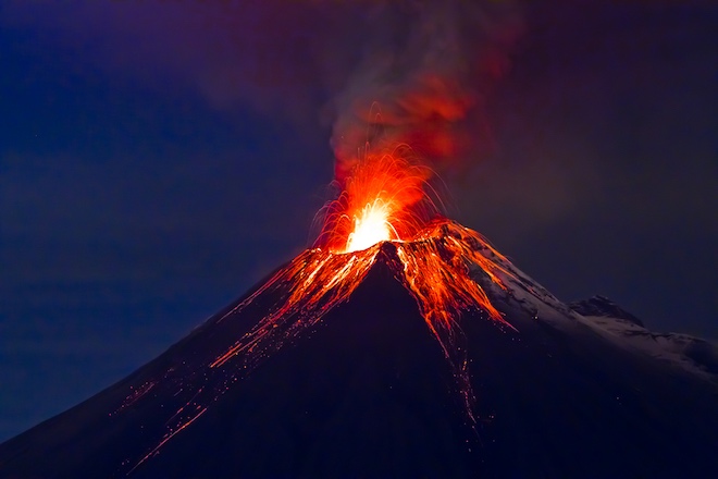 What happens if all volcanoes explode at the same time?