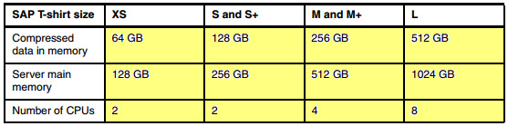 Business Intelligence with SAP Business Objects: T-shirt sizes for SAP HANA