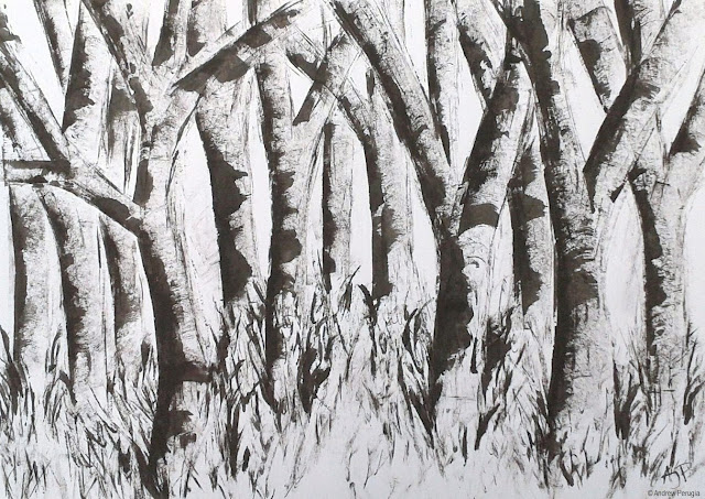 Andrew Perugia Artworks: Drawings: OCA Part 3: Drawing Trees III ...
